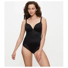 Shaping-Body Triumph "True Shape Sensation BSWP", Damen, Gr. 90, Cup D, schwarz, Jersey, Obermaterial: 56% Polyamid, 32% Elasthan, 12% Polyester, leicht gl&auml;nzend, unifarben, Bodys, Mesh-Eins&auml;tze, wattierte Cups und formende B&uuml;gel
