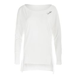 Langarmshirt WINSHAPE "MCS003", Damen, Gr. XS, wei&szlig; (vanilla, wei&szlig;), 50% Modal, 50% Baumwolle, U-Boot-Ausschnitt, Shirts Langarmshirt, mit verl&auml;ngertem R&uuml;ckenteil