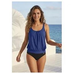 Oversize-Tankini Lascana, Damen, Gr. 56, N-Gr, blau, Polyamid, unifarben, Bikini-Sets, Miederverst&auml;rkung am Cup, Unterbrustgummi rundum, verstellbare Tr&auml;ger, Topseller