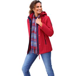 CR&Eacute;ATION L Damen Jacke mit weitenregulierbarer Kapuze rot Gr&ouml;&szlig;e 44