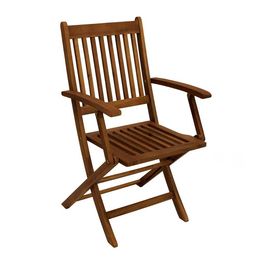 Pharao24.de Klappbarer Holzsessel aus Akazie Massivholz Garten (2er Set)