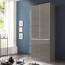 Pharao24.de Kleiderschrank Schlafzimmerschrank mit vier Schubladen und Metallgriffen