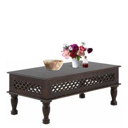 Pharao24.de Kolonialstil Couchtisch in Dunkelbraun 120 cm breit 45 cm hoch
