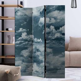 Pharao24.de Raumtrenner mit Wolken Motiv Grau und Blau