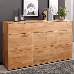 Pharao24.de Sideboard Kommode aus Wildeiche Massivholz mit zwei Schubladen 149x89x40 cm Pharao24