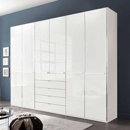 Pharao24.de Kleiderschrank Schlafzimmerschrank mit sechs T&uuml;ren und f&uuml;nf Schubladen