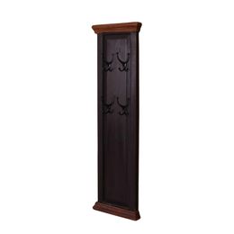 Pharao24.de Kolonialstil Garderobe in Schwarz und Honigfarben Mangobaum Massivholz