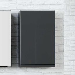 Pharao24.de Bad H&auml;ngeschrank in Anthrazit Hochglanz 40 cm