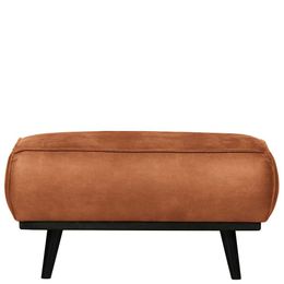 Pharao24.de Polsterhocker in Cognac Braun Recyclingleder 80 cm breit