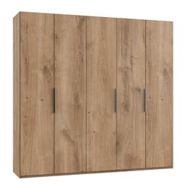 Pharao24.de Kleiderschrank mit 5 T&uuml;ren in Plankeneiche Holzoptik 250 cm breit