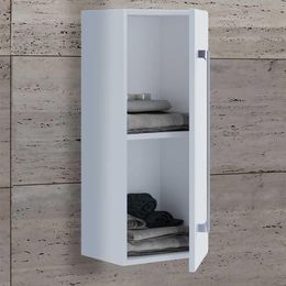 Pharao24.de Wei&szlig;er Bad H&auml;ngeschrank mit Dreht&uuml;r modernem Design