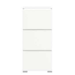 Pharao24.de Wei&szlig;er Schuhklappenschrank in modernem Design 127 cm hoch