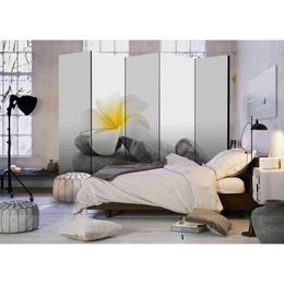 Pharao24.de Spanische Wand mit Steinen und Lotusbl&uuml;te modern