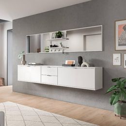 Pharao24.de Garderobe Flurm&ouml;bel in modernem Design f&uuml;r die Wandmontage (sechsteilig)