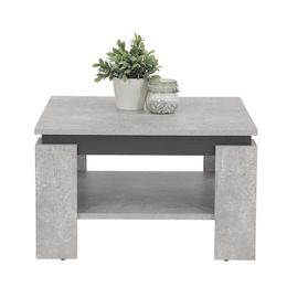 Pharao24.de Beistelltisch Sofa modern in Beton Grau und Anthrazit 41 cm hoch