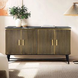 Pharao24.de Sideboard Kommode mit Vierfu&szlig;gestell und Dreht&uuml;ren