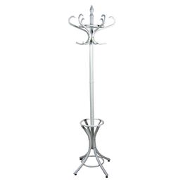 Pharao24.de Massivholz Standgarderobe in Wei&szlig; Vintage Design