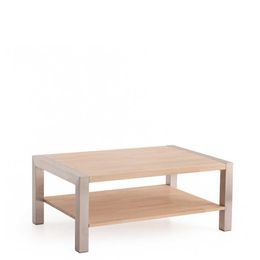 Pharao24.de Sofatisch aus Buche Massivholz Edelstahl