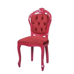 Pharao24.de Samt Stuhl in Rot Barock Design