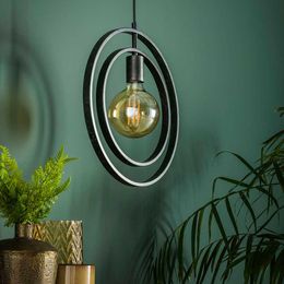 Pharao24.de Metall Pendelleuchte in Dunkelgrau Industry und Loft Stil
