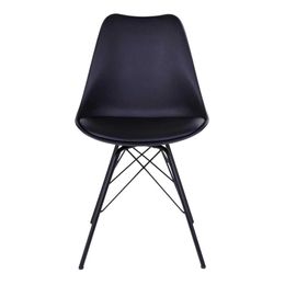 Pharao24.de Esstischst&uuml;hle in Schwarz Skandi Design (2er Set)
