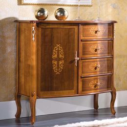 Pharao24.de Kombikommode im Barock Design Nussbaumfarben