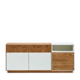 Pharao24.de Wohnzimmer Kommode in Wei&szlig; Eiche Massivholz