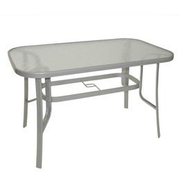 Pharao24.de Terrassentisch mit Glasplatte 120 cm breit