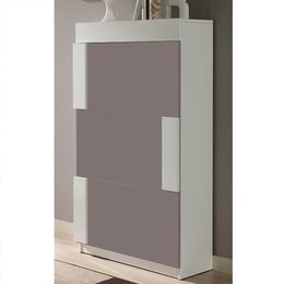 Pharao24.de Schuhklapper in Wei&szlig; und Taupe modern