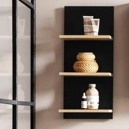 Pharao24.de H&auml;ngeregal Wand Regal in Schwarz 70 cm hoch