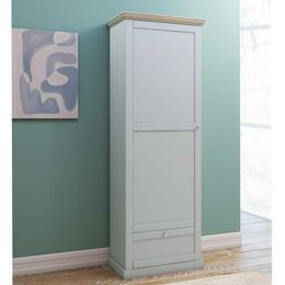Pharao24.de Kleiderschrank Garderobenschrank mit einer Schublade in Grau