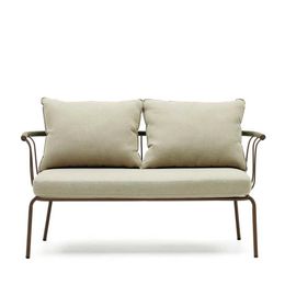 Pharao24.de Zweisitzer Sofa In- und Outdoor in modernem Design 135 cm breit