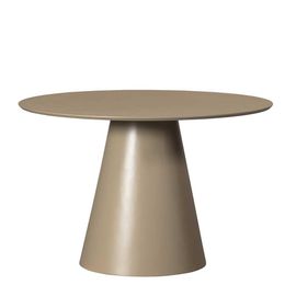 Pharao24.de Skandi Design Esszimmer Tisch in Taupe runder Tischplatte
