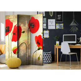 Pharao24.de Spanische Wand Mohnblumen 135 cm breit