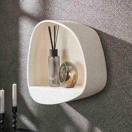 Pharao24.de Deko Wand Regal aus Marmorkomposit modernem Design