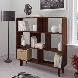 Pharao24.de Regal Standregal in Walnussfarben 126 cm hoch