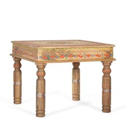Pharao24.de Beistelltisch Holztisch handbemalt im Boho Style