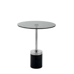 Pharao24.de Beistelltisch aus Edelstahl Glas