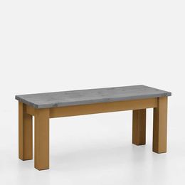 Pharao24.de Kiefer Massivholz K&uuml;chenbank in Grau und Laugenfarben 90 cm oder 110 cm