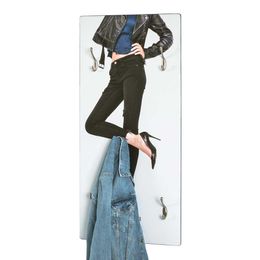 Pharao24.de H&auml;ngegarderobe in Wei&szlig; und Schwarz 90 cm hoch
