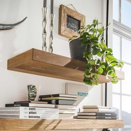 Pharao24.de Holz Wandboard 25 cm tief Teak Massivholz