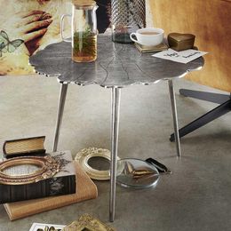Pharao24.de Designtisch aus Aluminium Dreifu&szlig;gestell