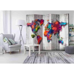 Pharao24.de Spanische Wand mit bunter Weltkarte aus