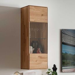 Pharao24.de Wand Vitrine aus Wildeiche Massivholz Glast&uuml;r