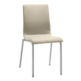 Pharao24.de Polsterstuhl in Taupe Silberfarben