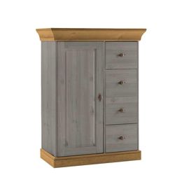 Pharao24.de Flur Kommode in Grau Holz Kiefer teilmassiv