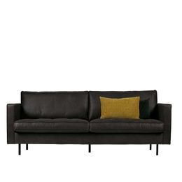 Pharao24.de Sitzsofa in Schwarz Recyclingleder 230 cm breit