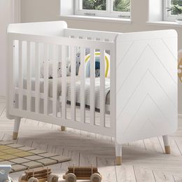 Pharao24.de Babybett Babybettchen h&ouml;henverstellbar in Wei&szlig;