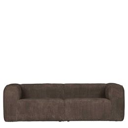 Pharao24.de Dreisitzer Sofa modern in Schlammfarben Breitcord Bezug