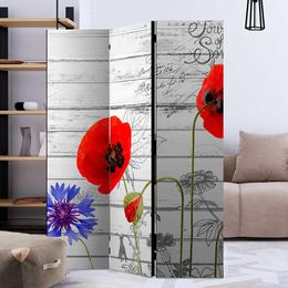 Pharao24.de Spanische Trennwand mit Blumen Motiv Bunt